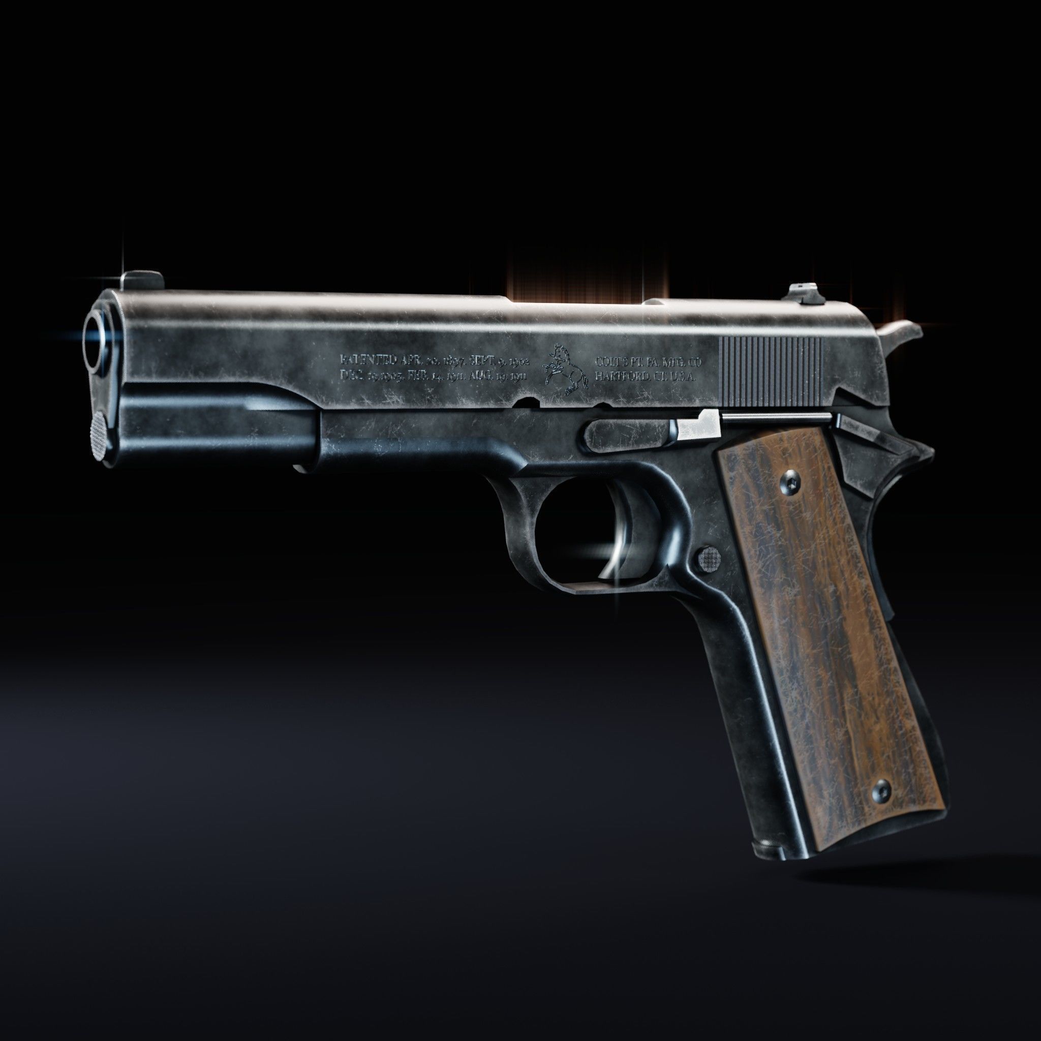 3D model Colt M1911 Pistol Lowpoly VR / AR / low-poly | CGTrader
