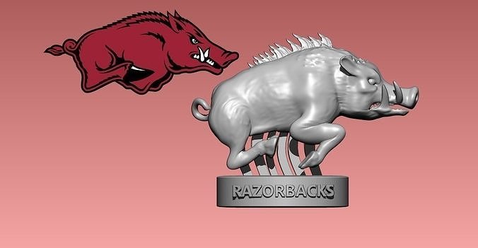Arkansas Razorbacks football statue - FBS - NCCA - 3d print 3D model 3D ...
