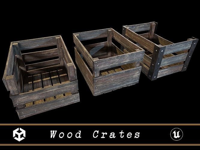 3D model Old used medieval crates VR / AR / low-poly | CGTrader