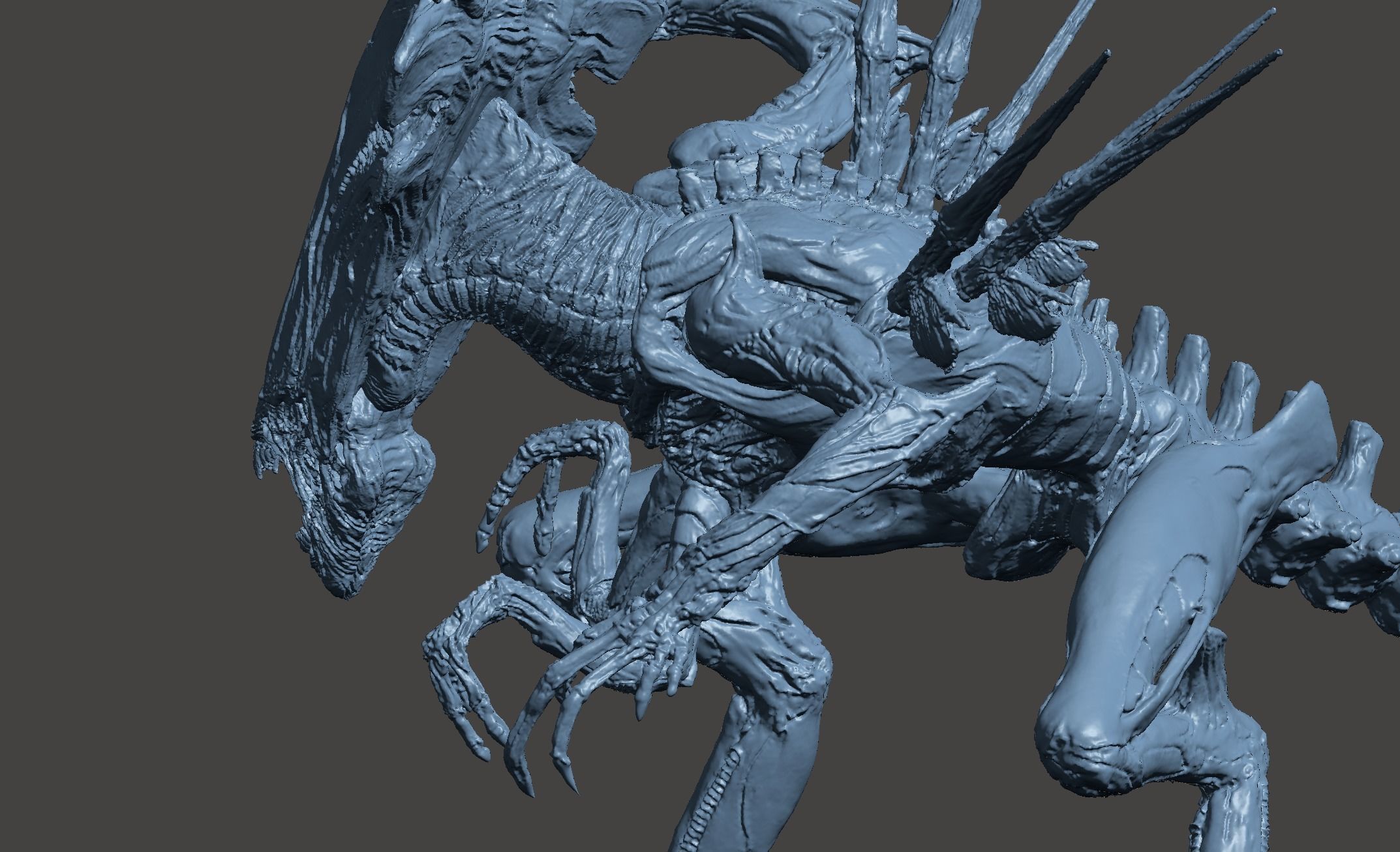 ALIENS ALIEN QUEEN XENOMORPH - ICONIC STOWAWAY EXTREME DETAIL 3D model ...