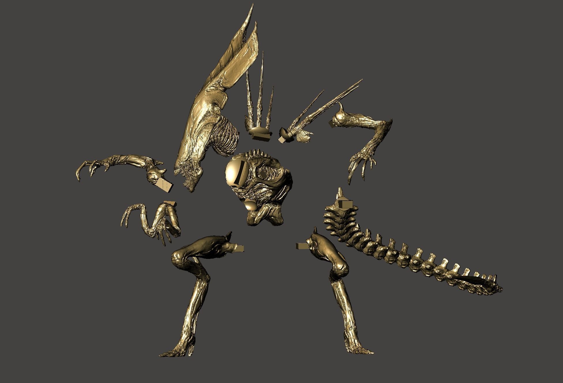 ALIENS ALIEN QUEEN XENOMORPH - ICONIC STOWAWAY EXTREME DETAIL 3D model 3D printable | CGTrader