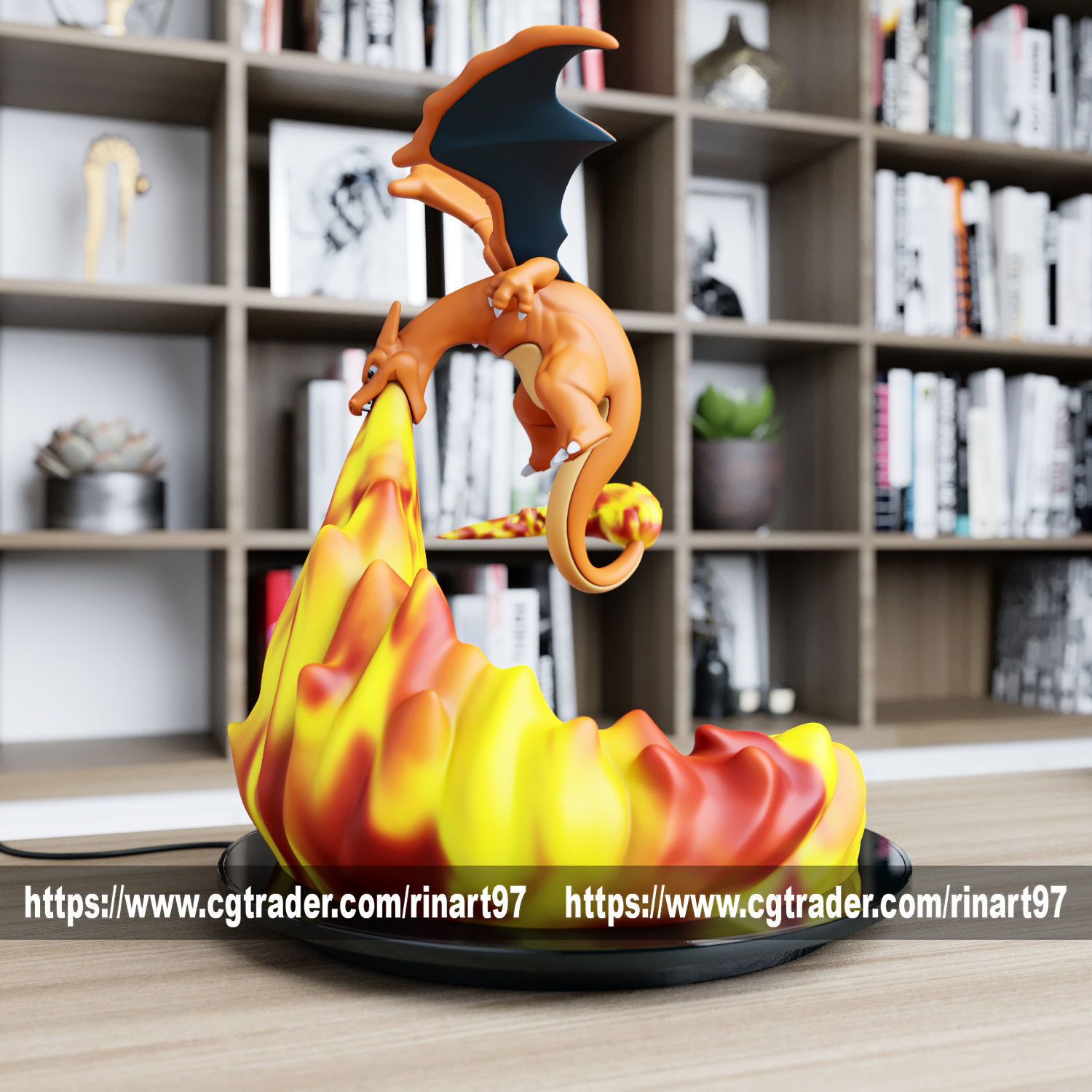 fire breathing charizard from pokemon 3D model 3D printable | CGTrader