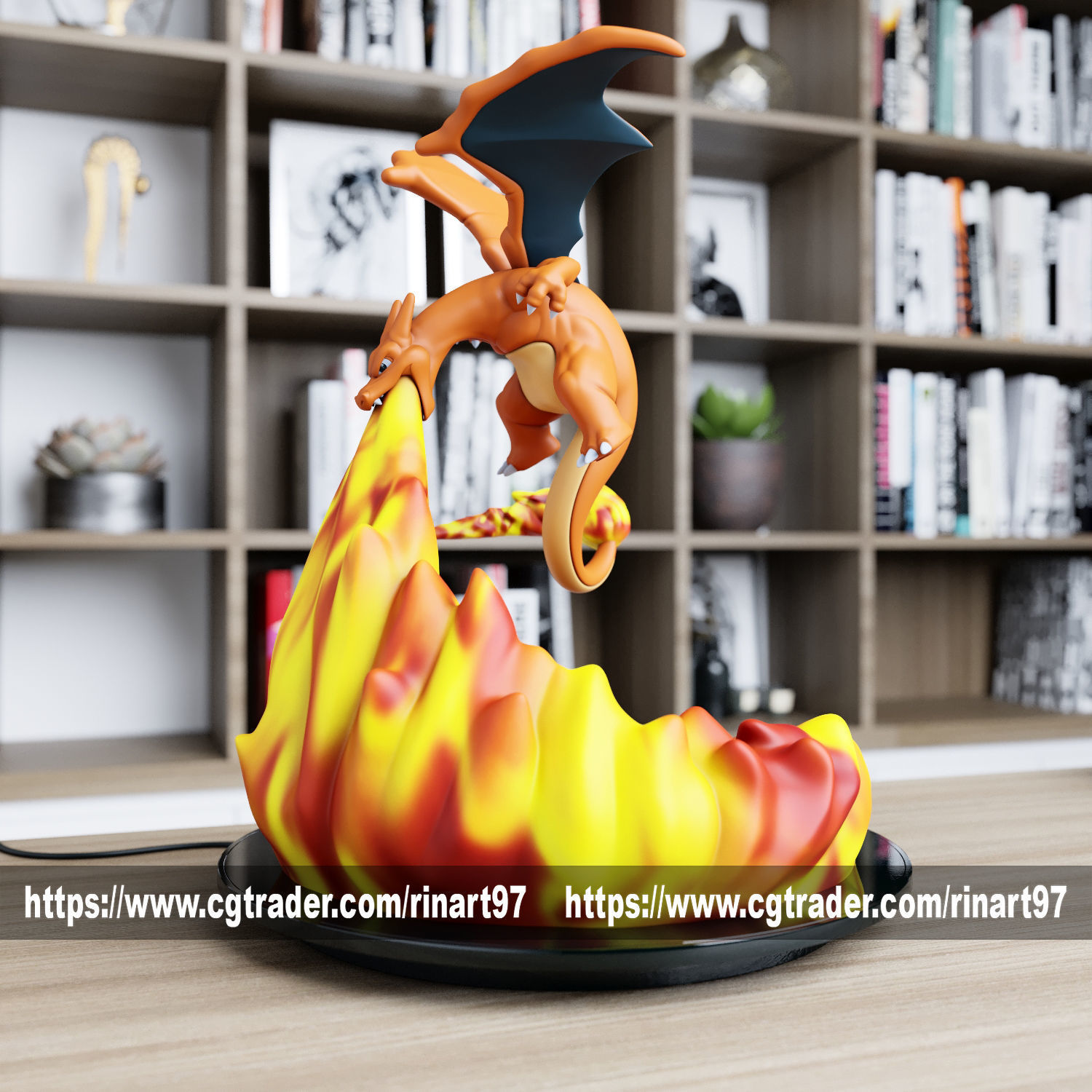 fire breathing charizard from pokemon 3D model 3D printable | CGTrader