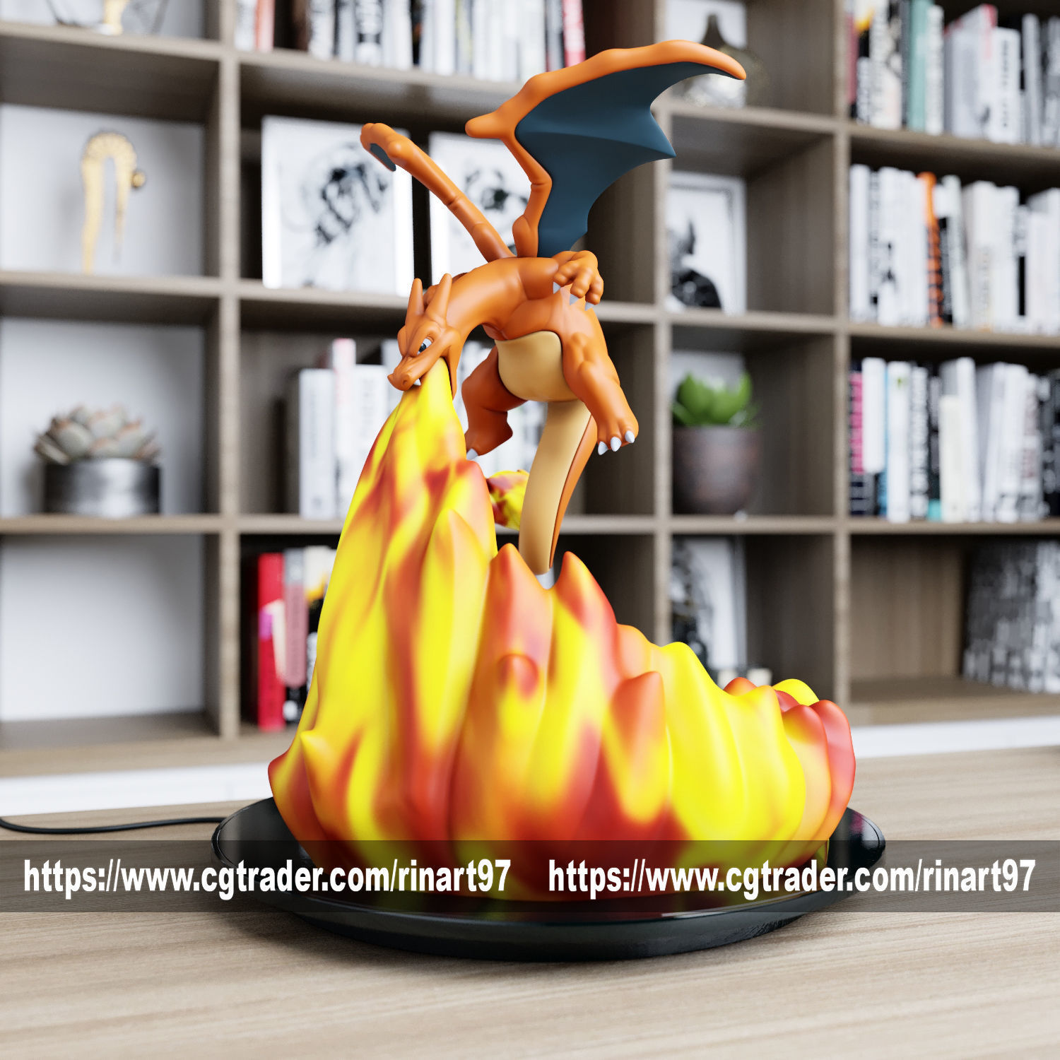 fire breathing charizard from pokemon 3D model 3D printable | CGTrader