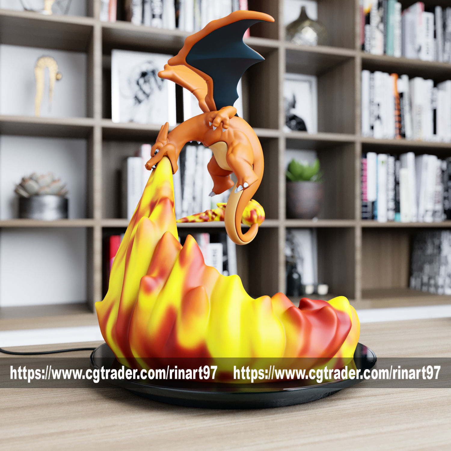 fire breathing charizard from pokemon 3D model 3D printable | CGTrader