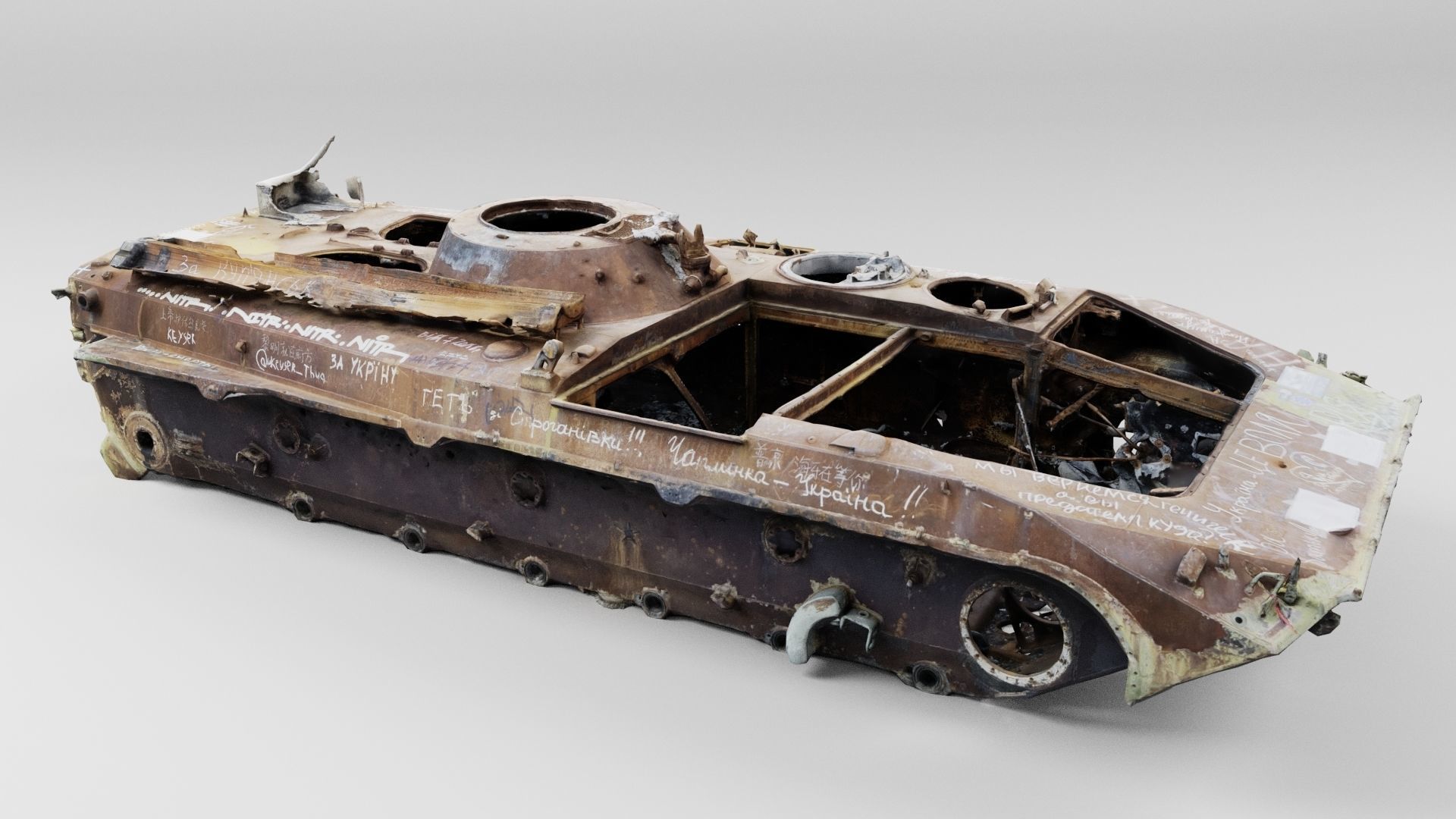 russian BMP-2 infantry fighting vehicle destroyed in Ukraine 3D model ...