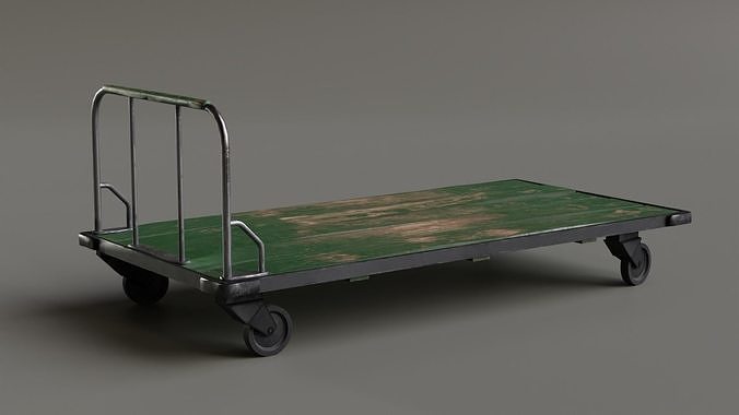 3D model Wooden Trolley VR / AR / low-poly | CGTrader