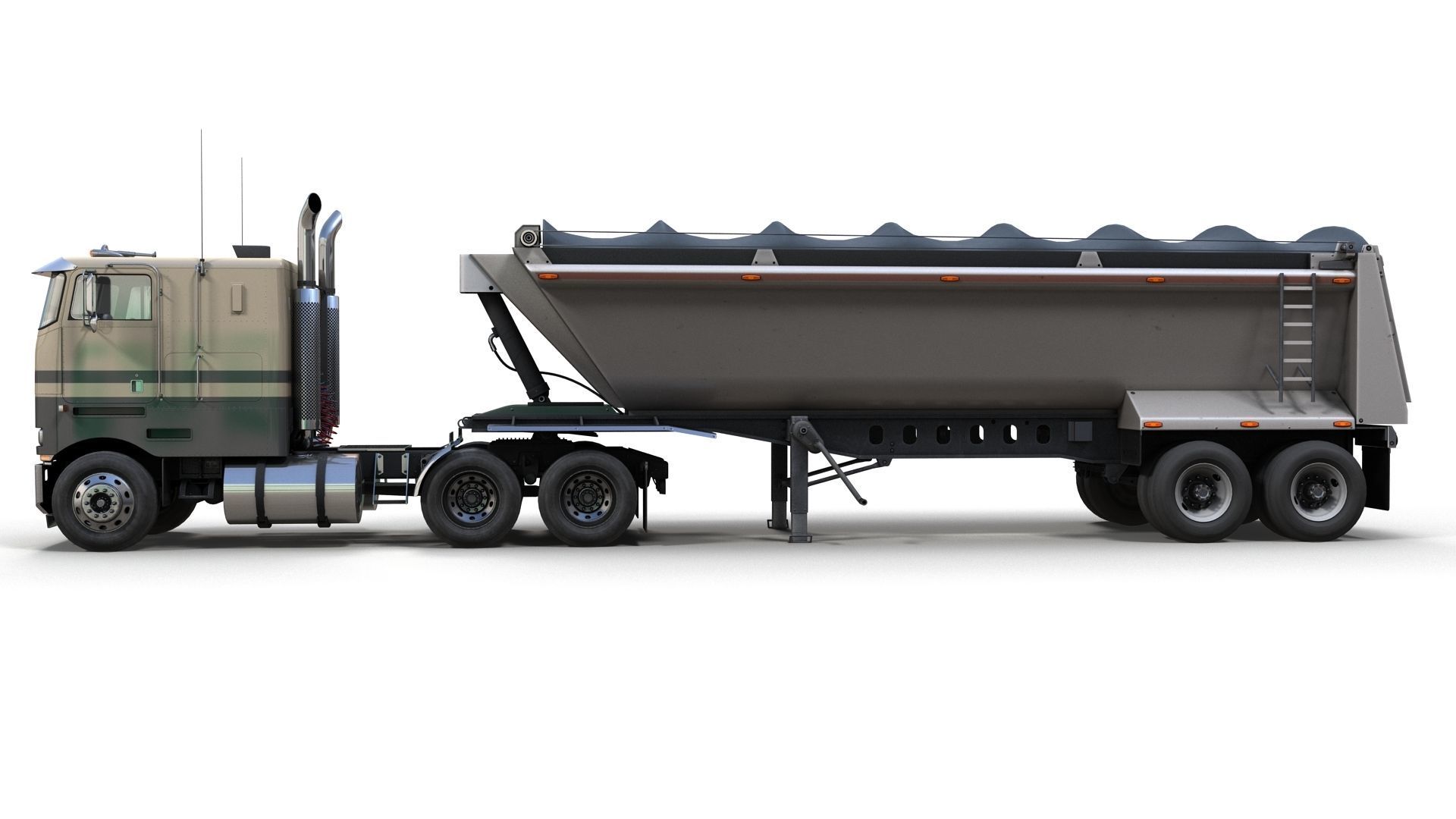 3D model Peterbilt 362 dump trailer VR / AR / low-poly | CGTrader
