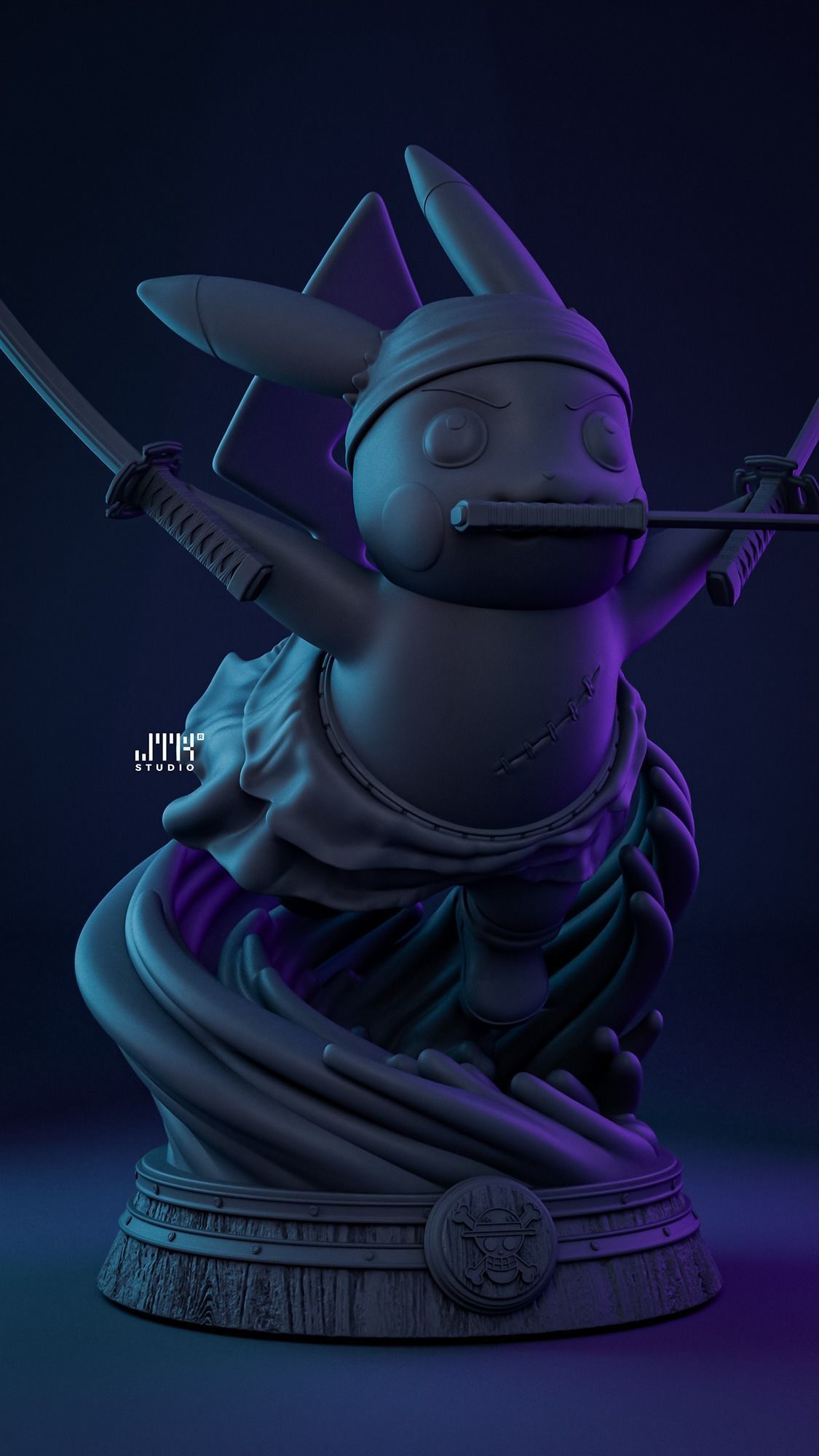 PIKACHU ZORO POKEMON ONE PIECE - BUST 3D model 3D printable | CGTrader