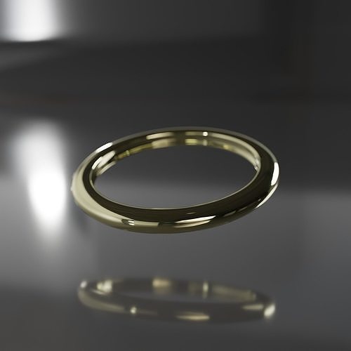 Simple Metalic ring ready for 3D printing free 3D model 3D printable ...