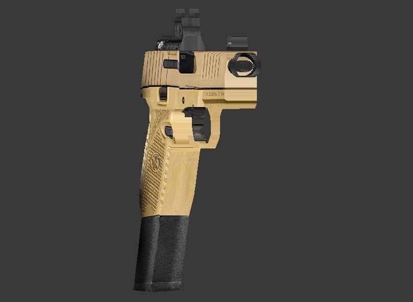 3D model Low Poly FN 509 Midsize Tactical Pistol VR / AR / low-poly ...