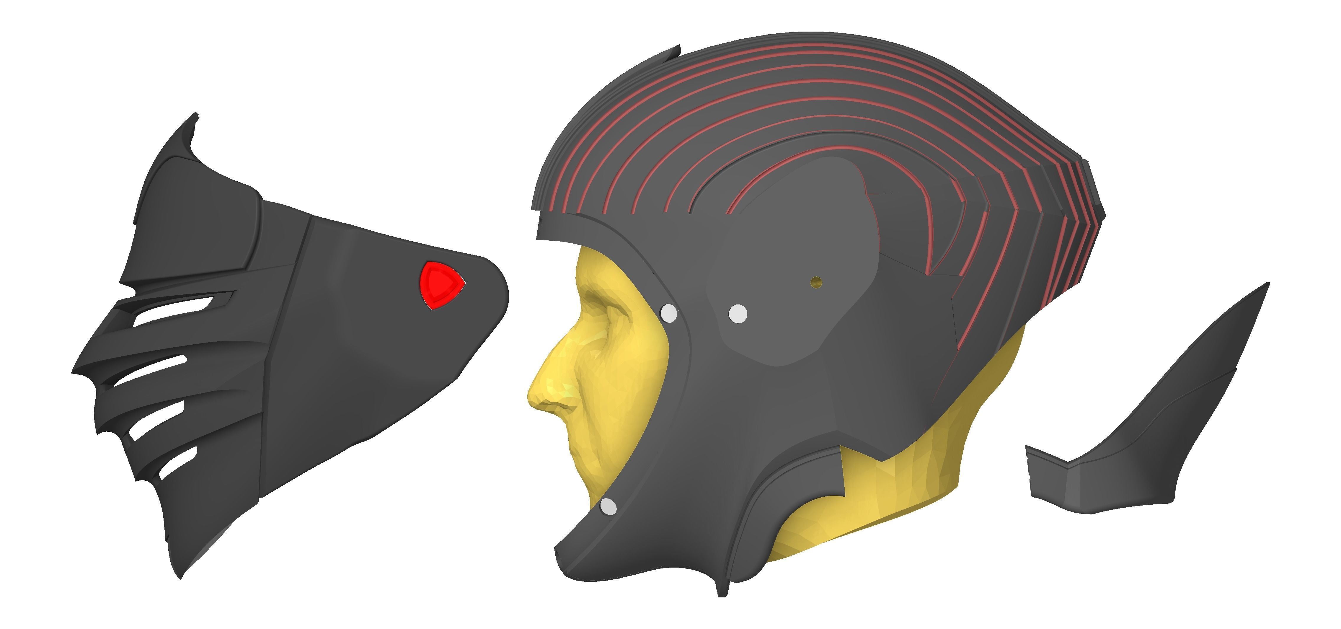 Marrok Helmet Inquisitor Helmet Ahsoka Cosplay By CC3D 3D model 3D ...