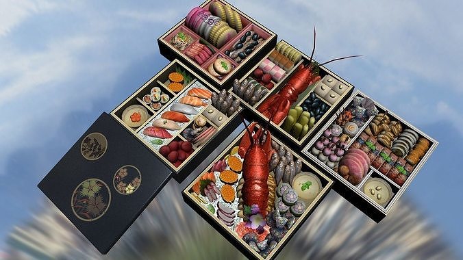 Japanese cuisine Osechi Oseti 3D model | CGTrader