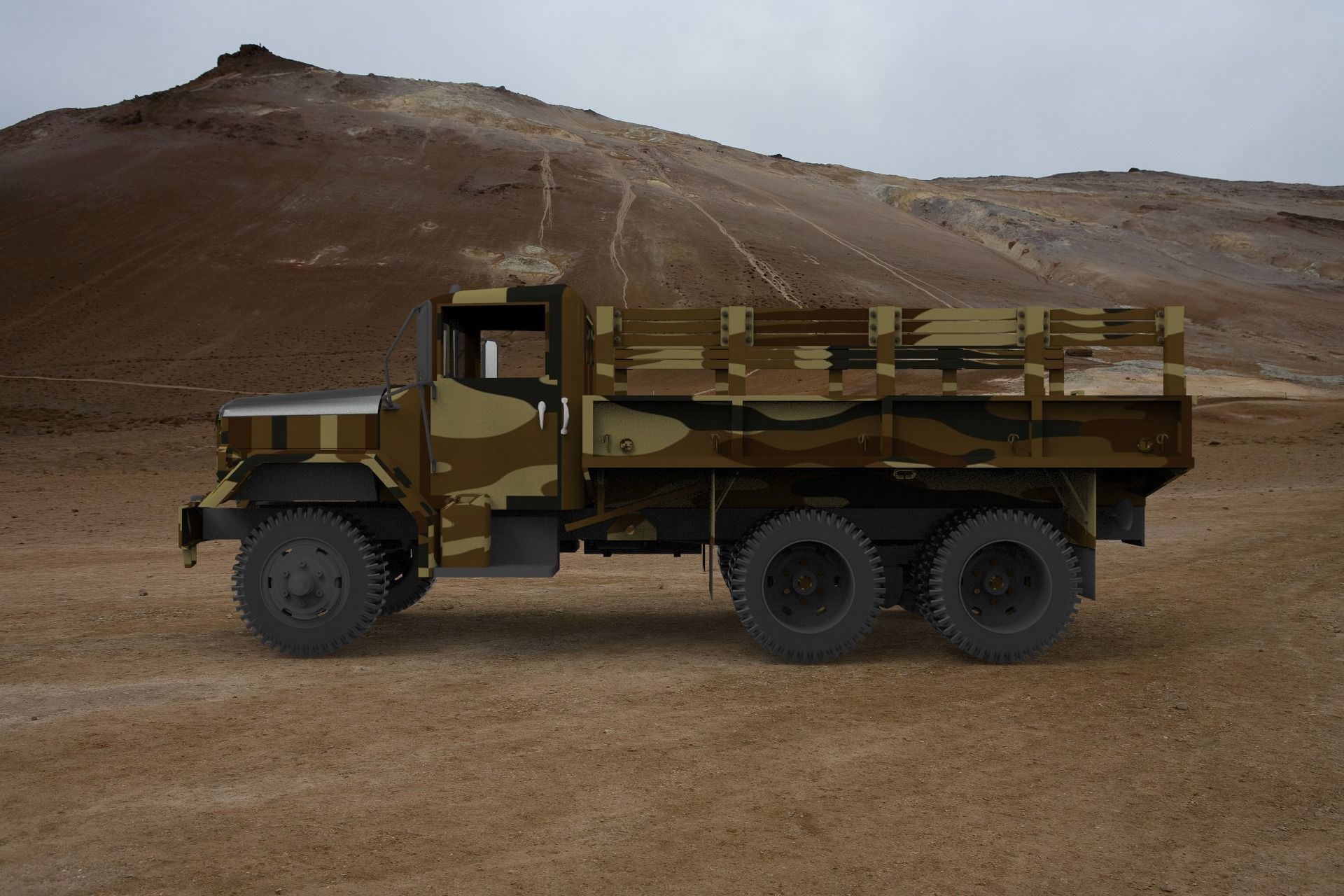 3D model Military truck type B VR / AR / low-poly | CGTrader