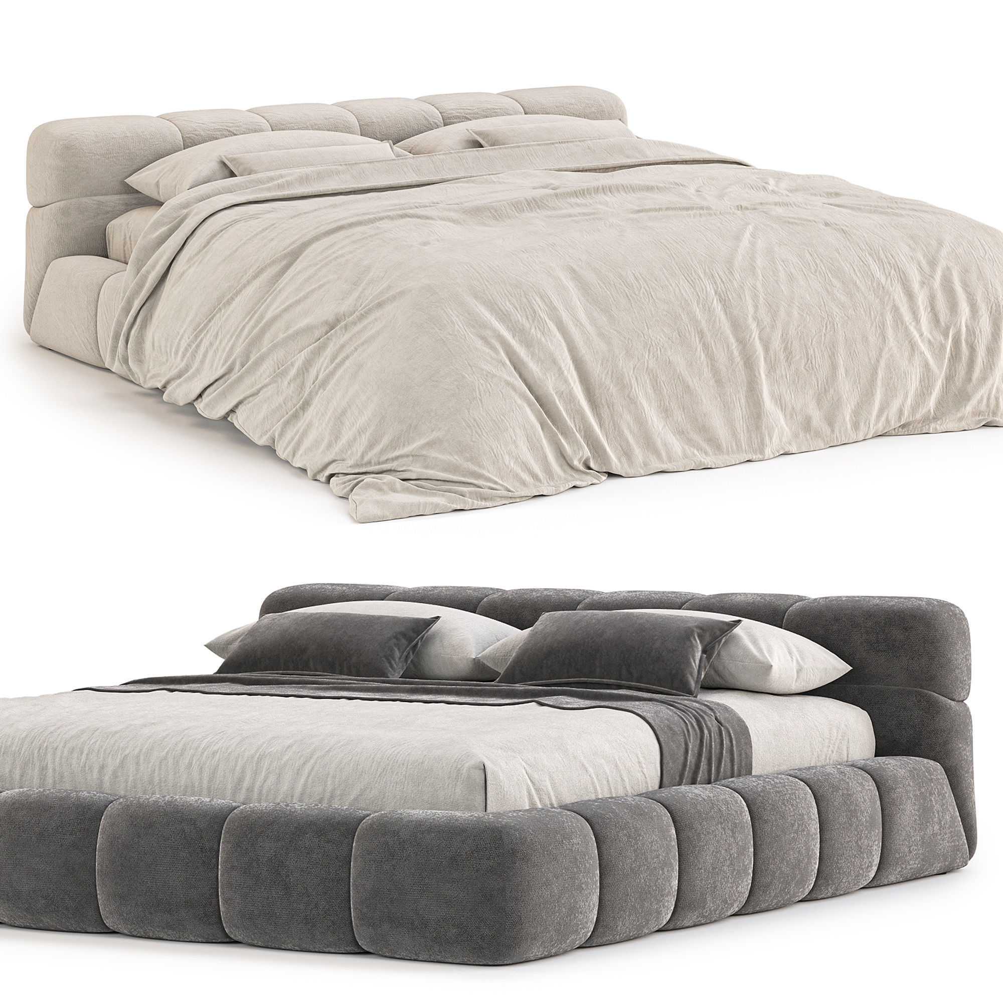 BB Italia Tufty Bed 3D model | CGTrader