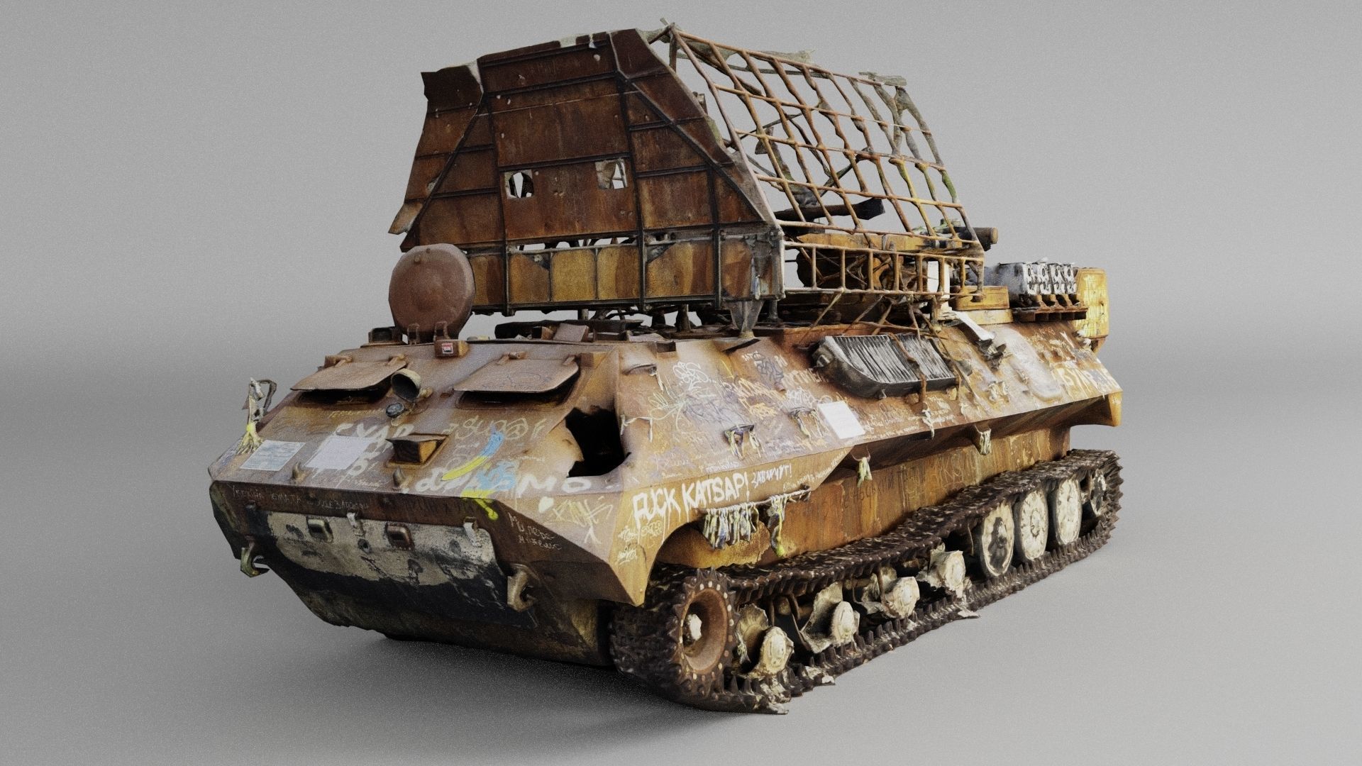 Russian SPR-2M Rtut-BM mercury destroyed by Ukrainian army 3D model ...