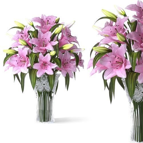 Lilium flower set -12 3D model | CGTrader