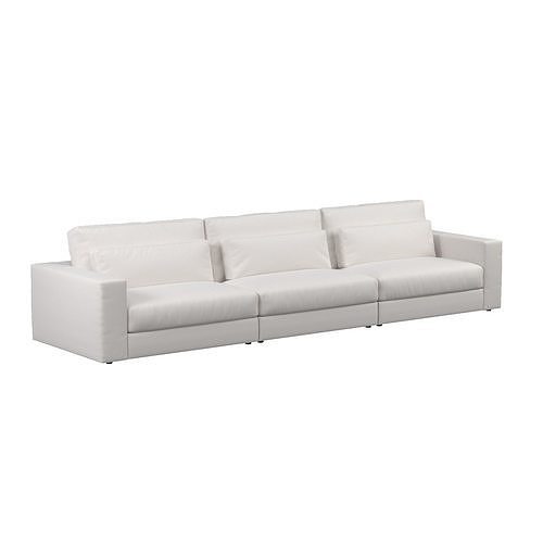 Lugano Slipcovered Modular Sofa 3D model | CGTrader