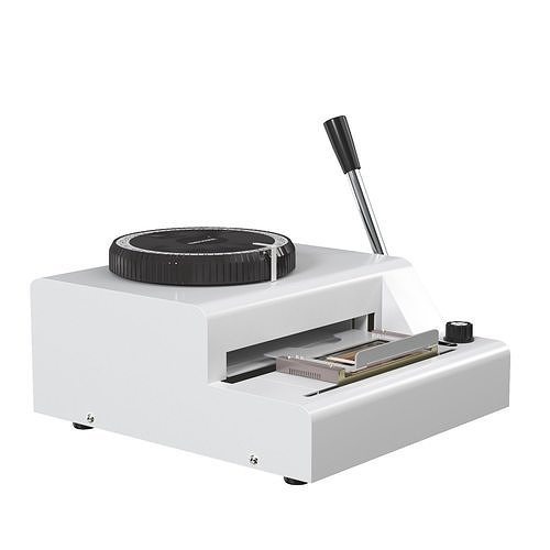 Happybuy Embossing Machine 72 Character Card Embosser 3D model | CGTrader