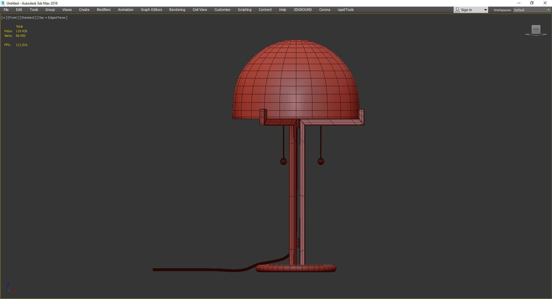 3D model ALTADENA GLASS SHADE TABLE LAMP VR / AR / low-poly | CGTrader