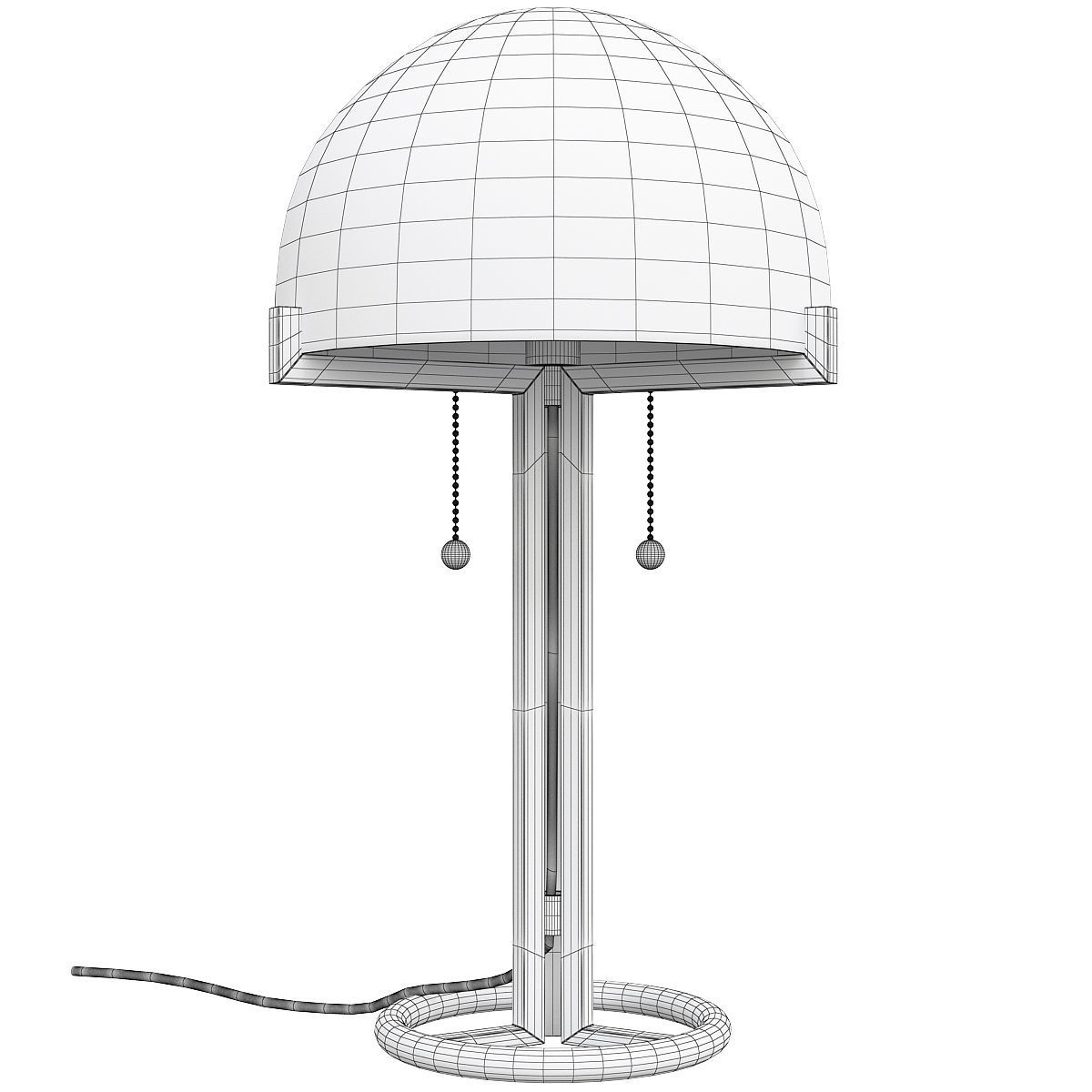 3D model ALTADENA GLASS SHADE TABLE LAMP VR / AR / low-poly | CGTrader