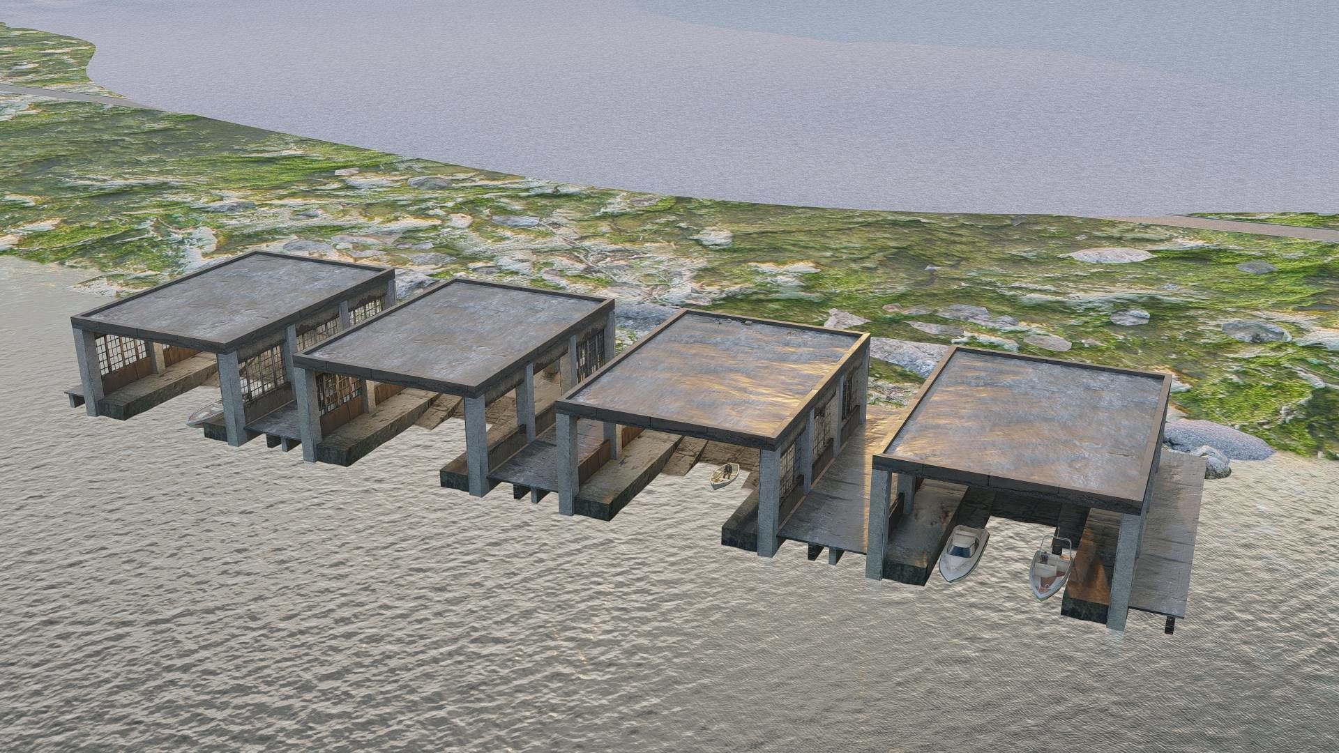 3D model Boat Garage VR / AR / low-poly | CGTrader