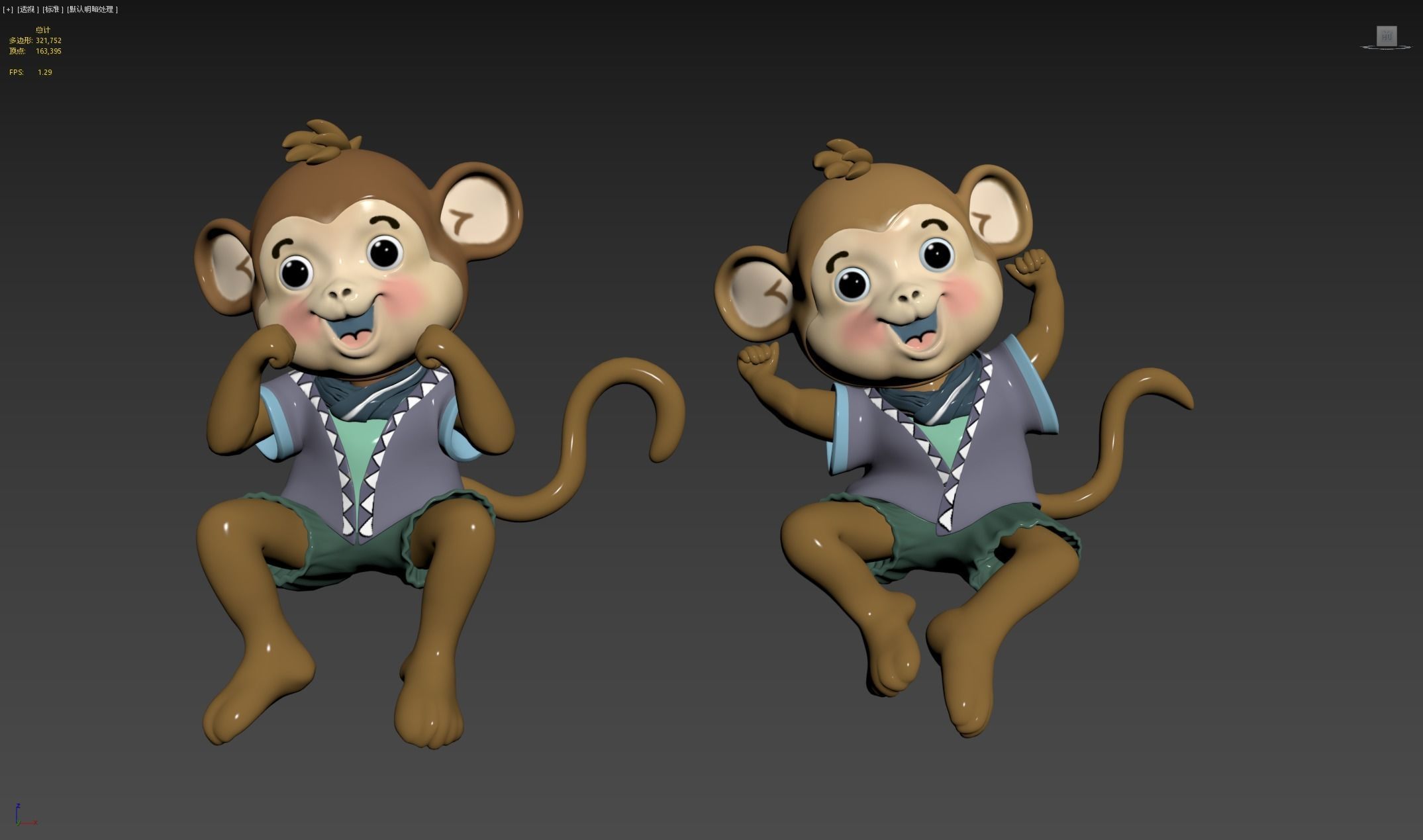 monkey 3D model 3D printable | CGTrader