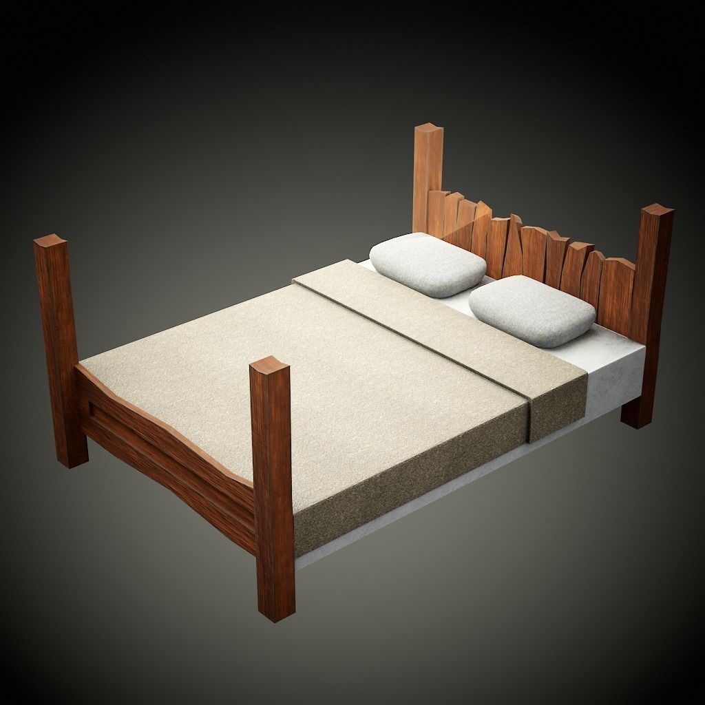 3D model Low Poly Bed VR / AR / low-poly | CGTrader