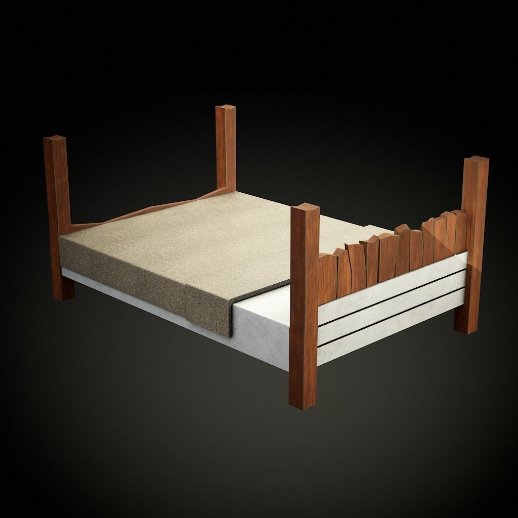 3D model Low Poly Bed VR / AR / low-poly | CGTrader