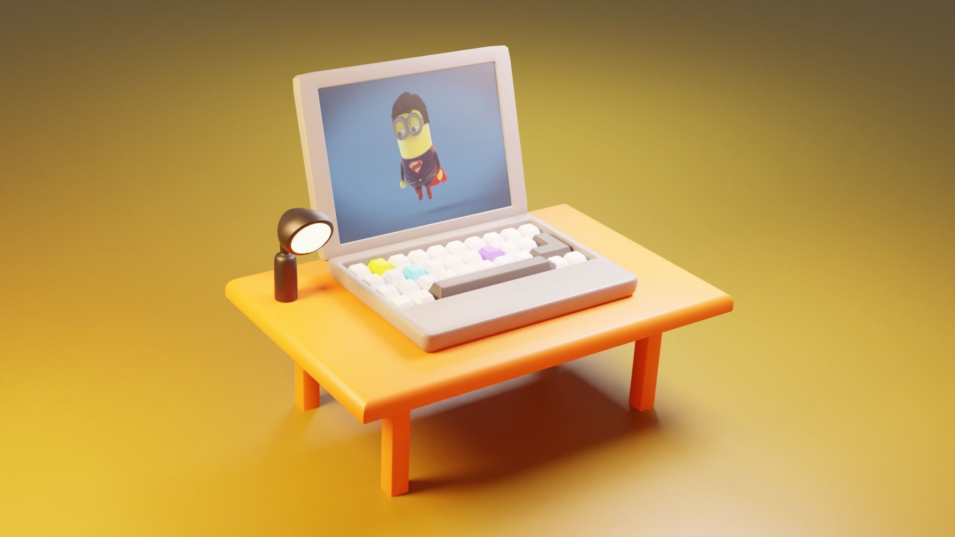 3D model 3d Low poly laptop animation VR / AR / low-poly | CGTrader