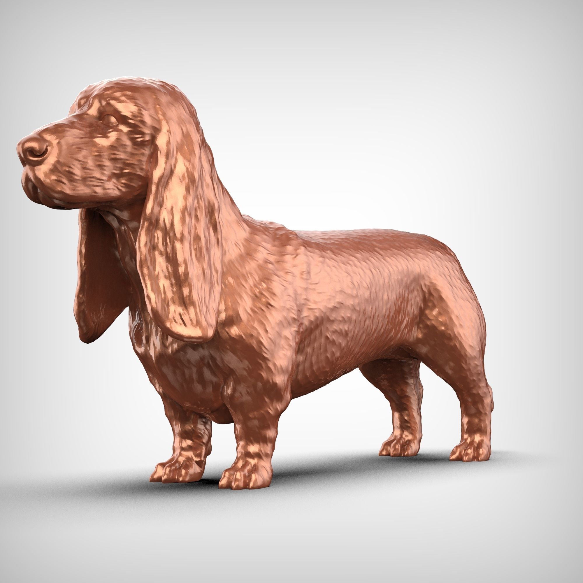 Basset Hound 3D Print Model Pose 01 3D model 3D printable | CGTrader