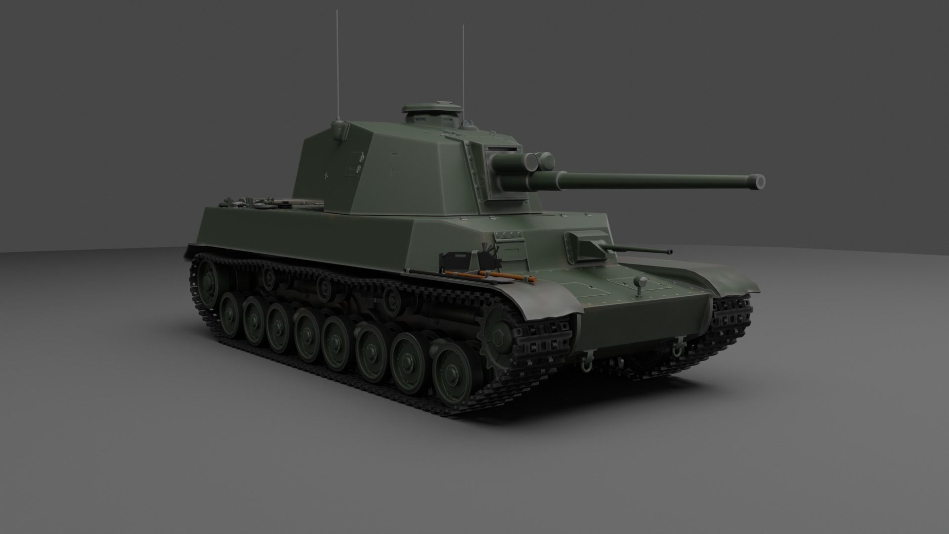 Type 5 Chi-Ri 2 japanese medium tank 3D model | CGTrader