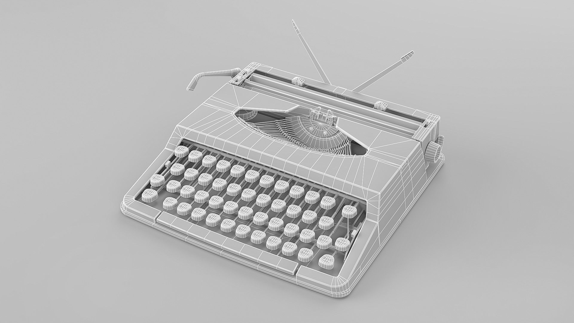 3D model Vintage Typewriter VR / AR / low-poly | CGTrader