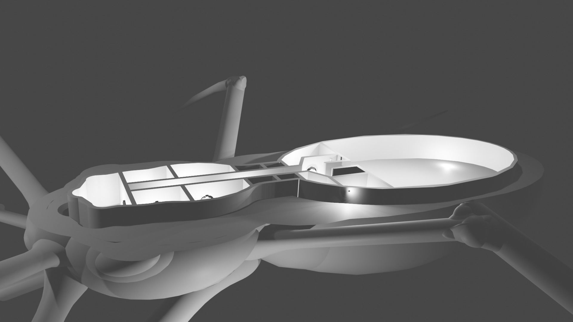 CS2-092023 Spelljammer Nightspider Ship with Internal Gameboard 3D model 3D printable | CGTrader