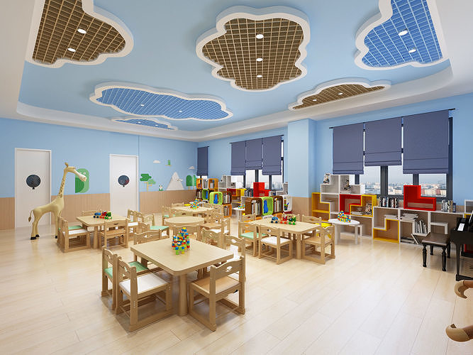 Classroom Kindergarten Modern 3D model | CGTrader