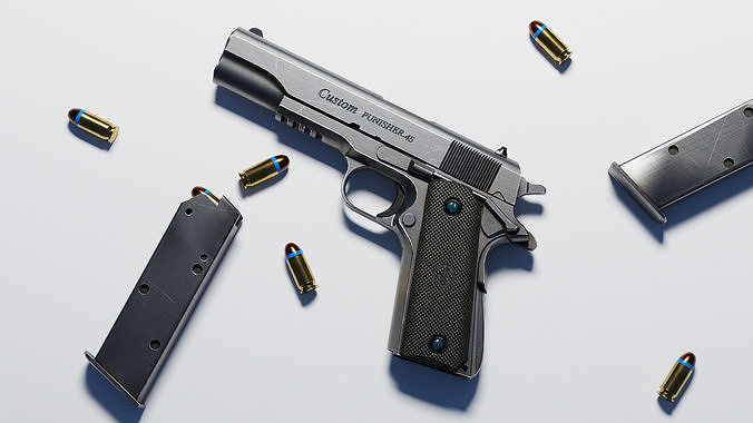 3D model 1911 gun VR / AR / low-poly | CGTrader