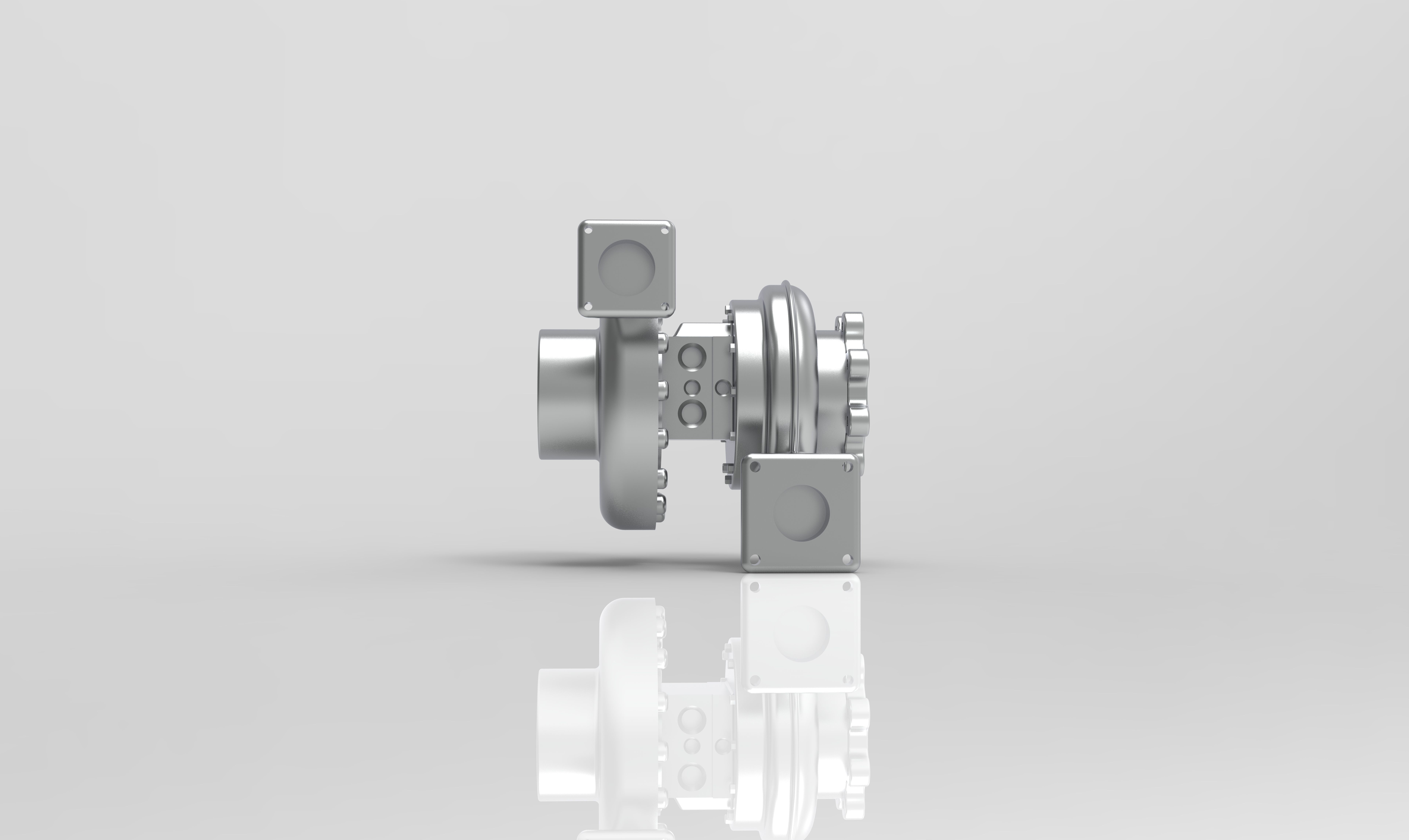 Turbocharger turbo 3D print model 3D model 3D printable | CGTrader