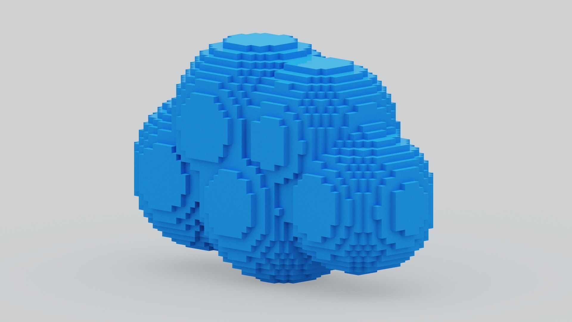 3D model Blue Voxel Cloud VR / AR / low-poly | CGTrader