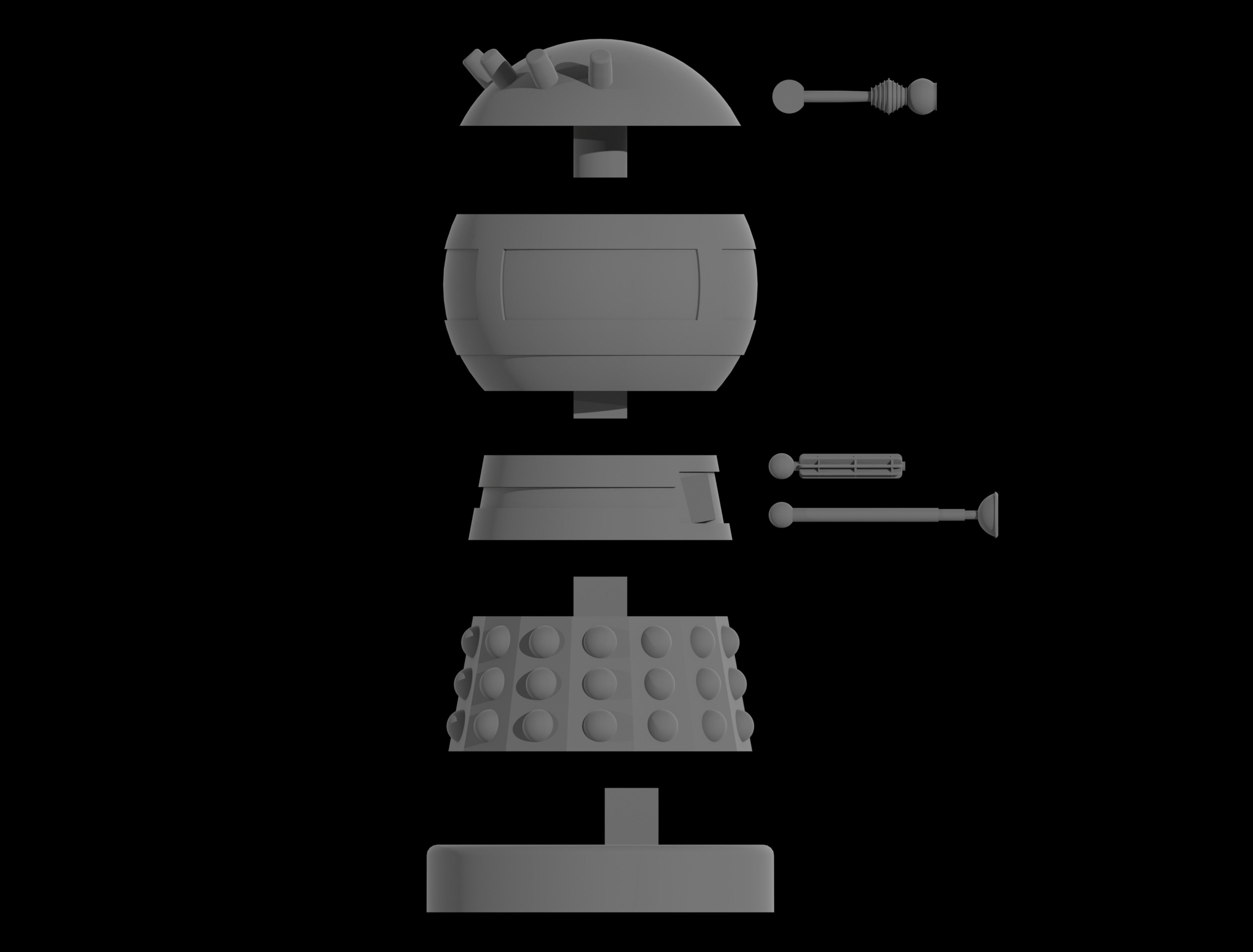 TV21 Comics Dalek Emperor - 32mm Miniature 3D model 3D printable | CGTrader