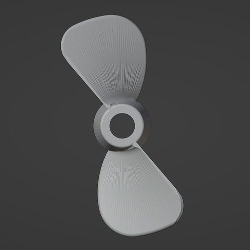 Two-Blade Propeller Model 3D model 3D printable | CGTrader