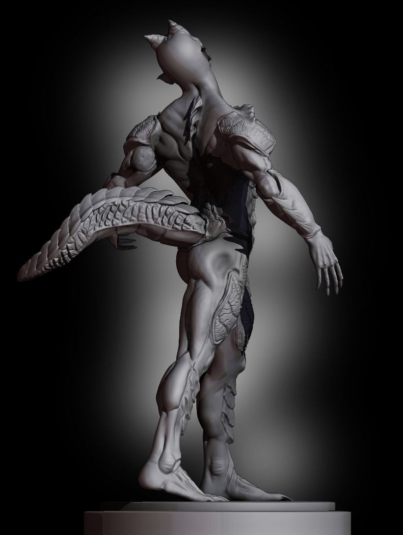 Half Dragon 3D model 3D printable | CGTrader
