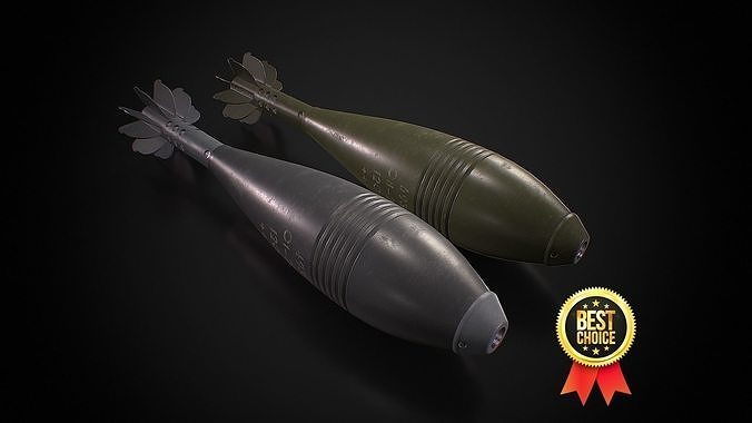 3D model Mortar bomb 120mm VR / AR / low-poly | CGTrader