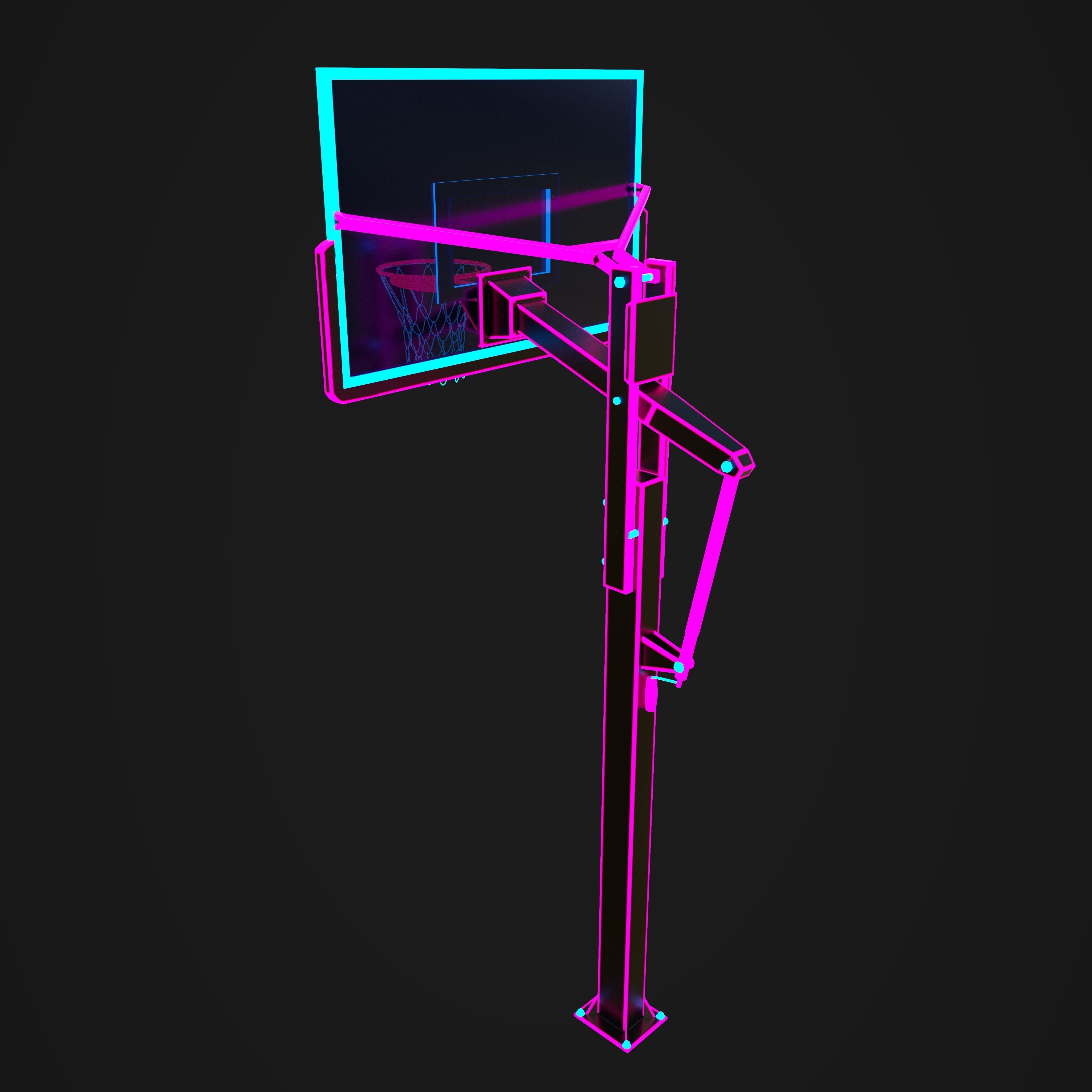 3D model Basketball hoop neon 4K VR / AR / low-poly | CGTrader