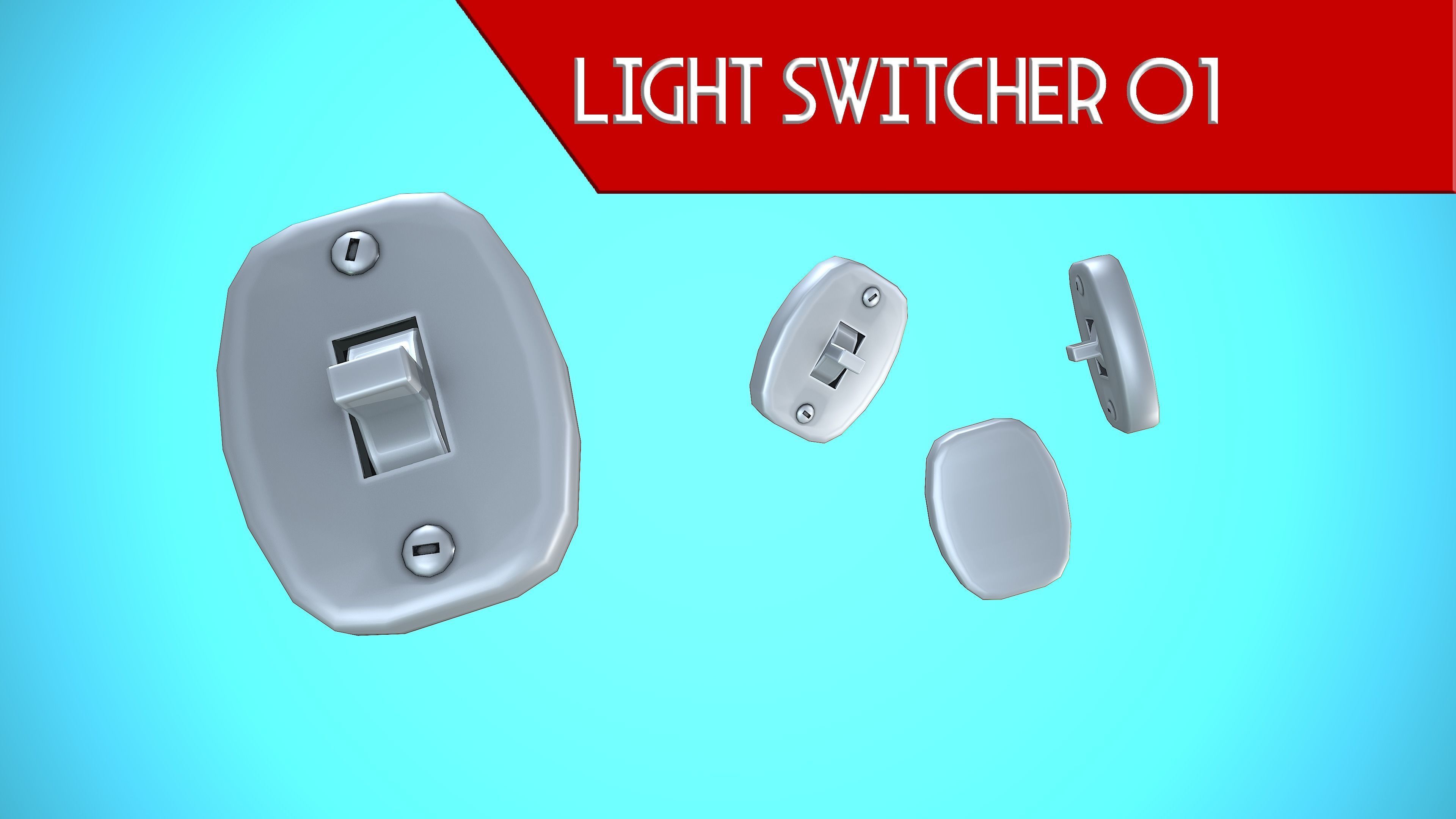 3D model LIGHT SWITCHER 01 CARTOON STYLIZED VR / AR / low-poly | CGTrader