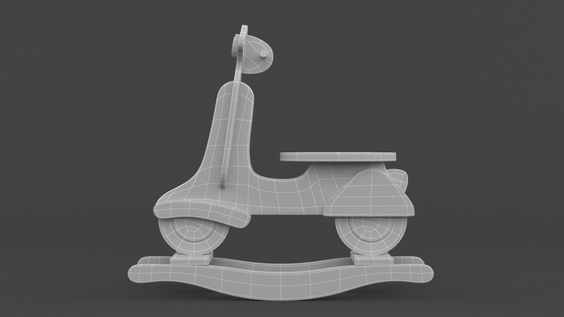 Wooden Rocking Scooter 3D model | CGTrader