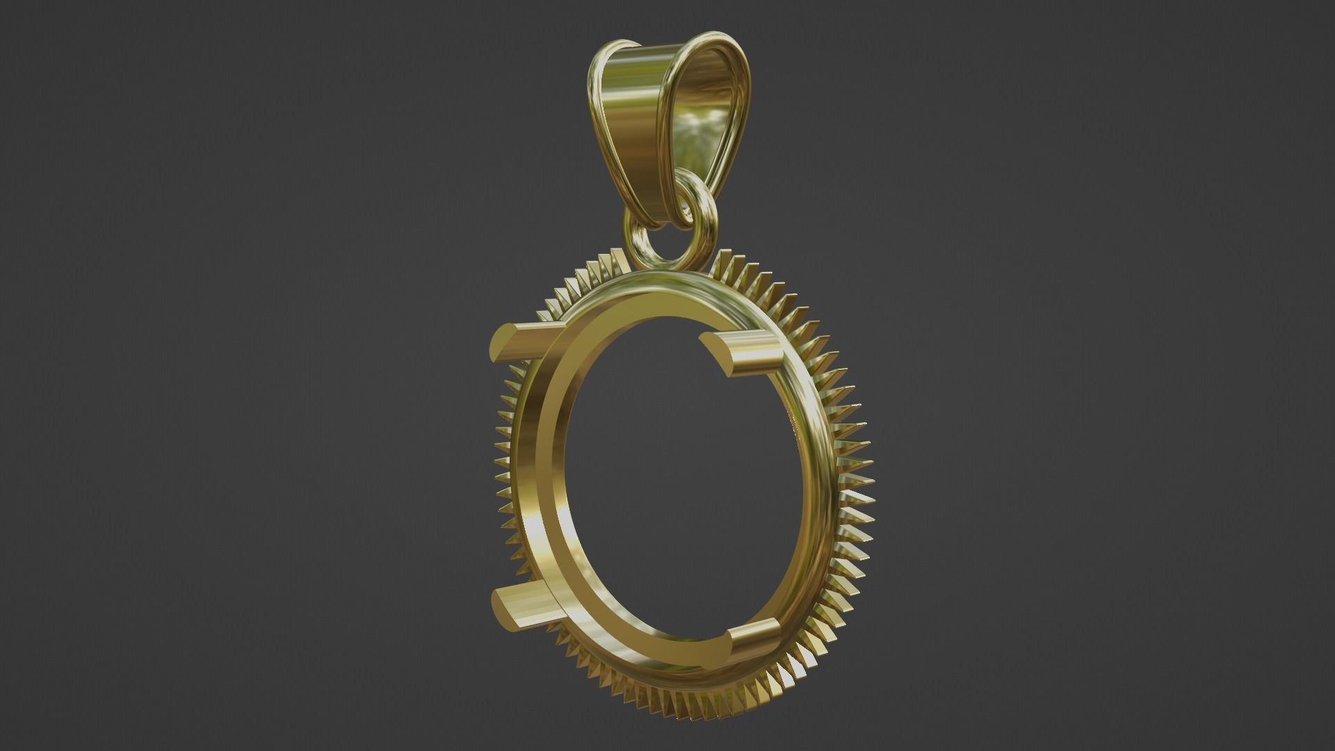 1989 Gold proof full Sovereign spike frame mount 3D model 3D printable ...