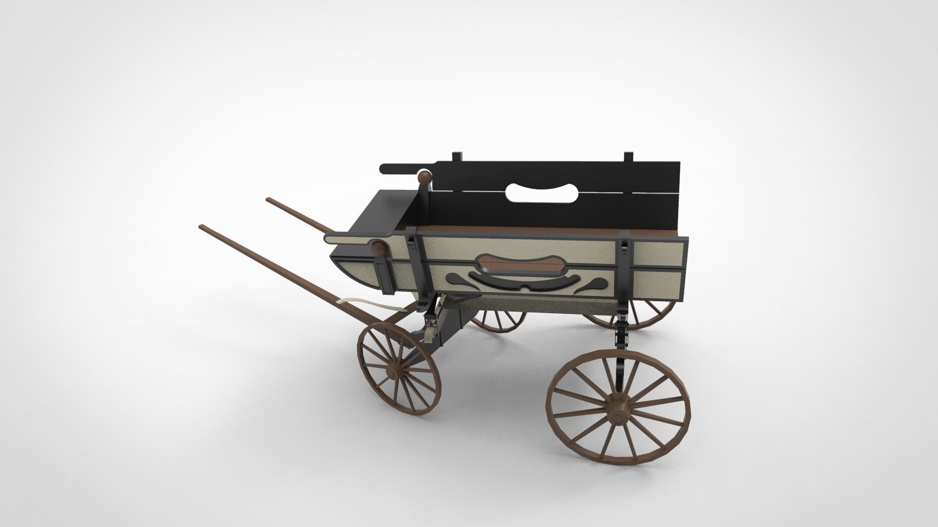 3D model Horse cart VR / AR / low-poly | CGTrader