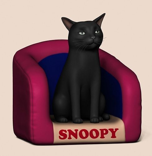 Zoning out cat meme 3D model 3D printable | CGTrader