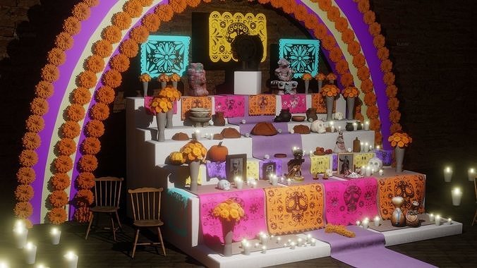 altar de muertos model 3D model | CGTrader