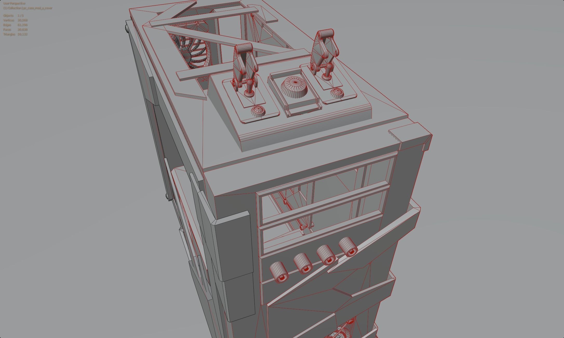 3D model Custom pc case computer modding apocalypse rust VR / AR / low ...